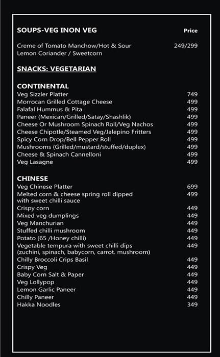 Menu of The State - Lounge Bar, Vijay Nagar, Indore