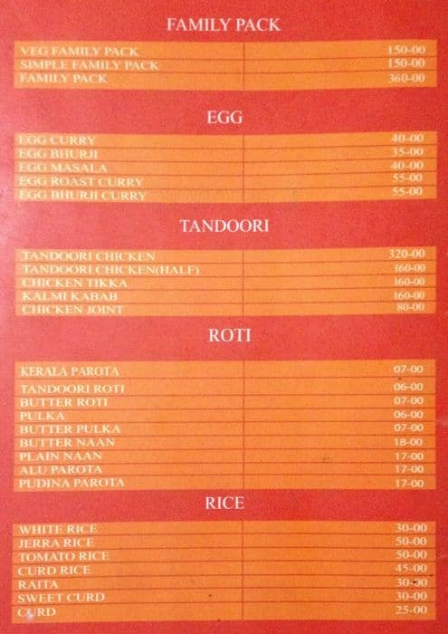 Menu at Classic Dhaba, Visakhapatnam, M6QP+X4V