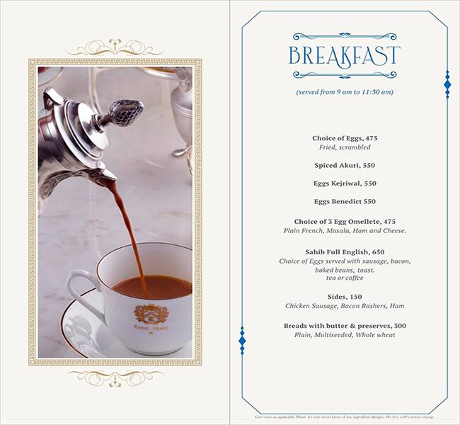 Menu of Gaylord, Churchgate, Mumbai