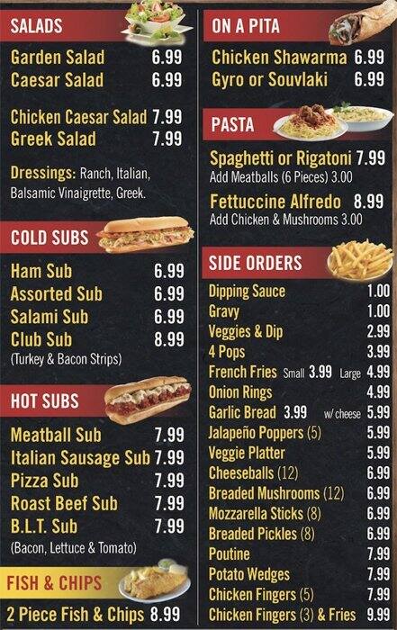 Menu at Binbrook Pizza pizzeria, Hamilton, Binbrook Rd #102