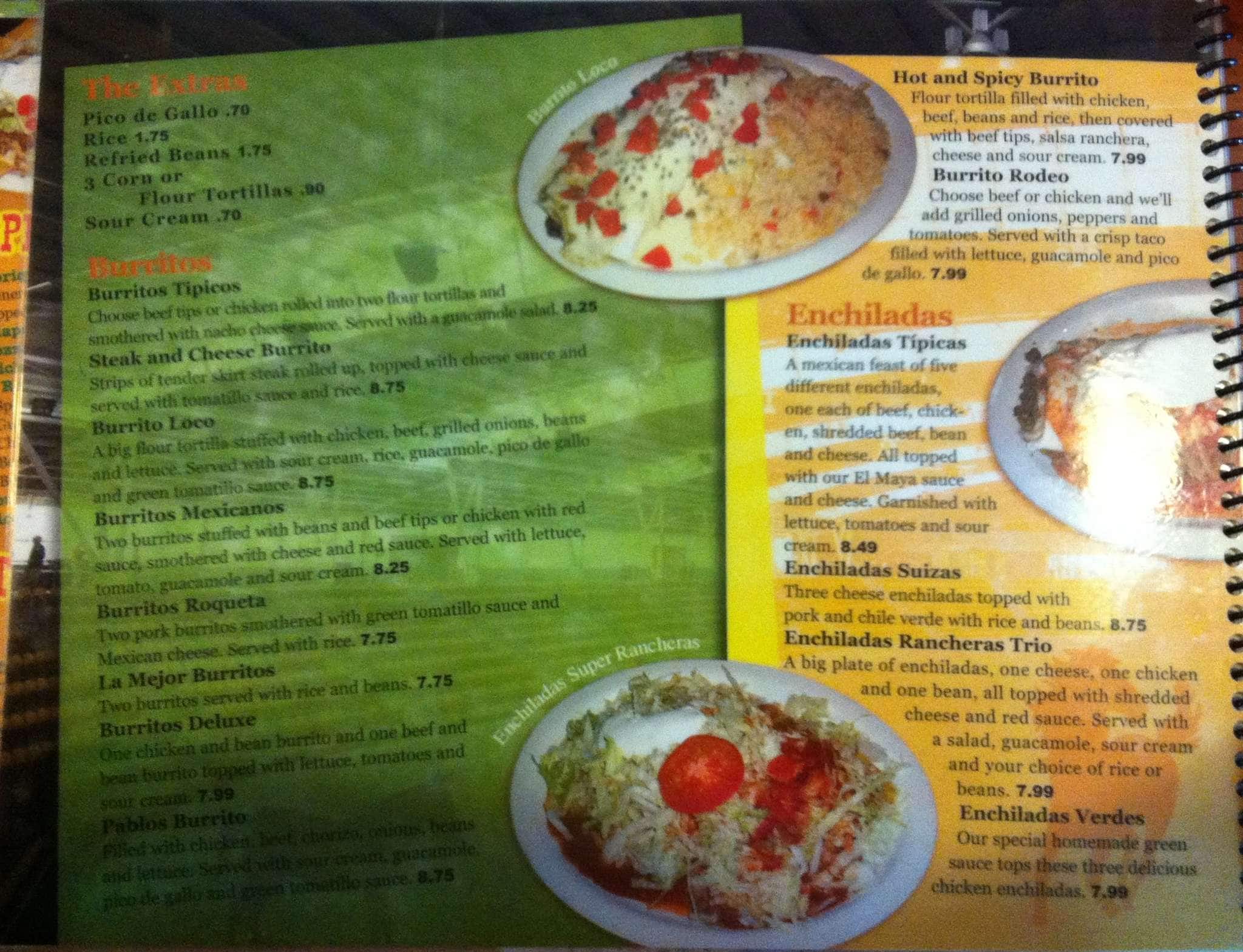 Menu at El Rodeo restaurant, Carmel, W 106th St # 185