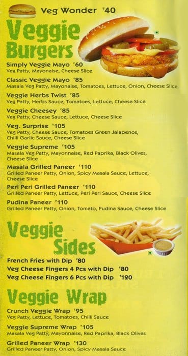 Menu at CRUNCH Vesu, Surat, Surat, 4QRH+FJC White House