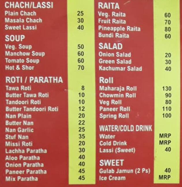 Menu at Koyla meat bones, Kota