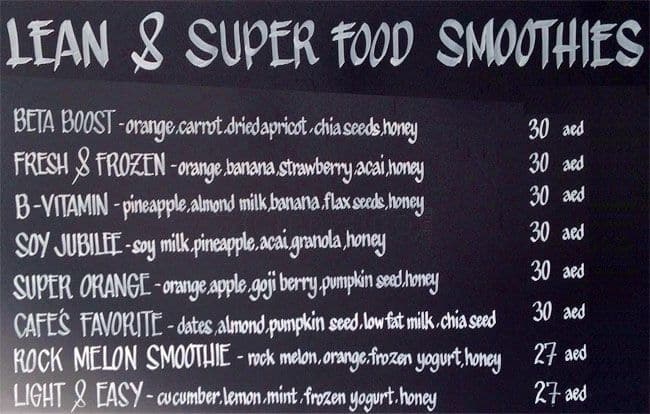 Menu at The Surf Shack desserts, Dubai, Kite Surf Beach