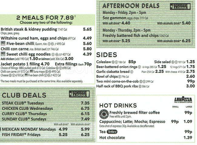 Menu at The Edward Rayne pub & bar, London, Charlwood House