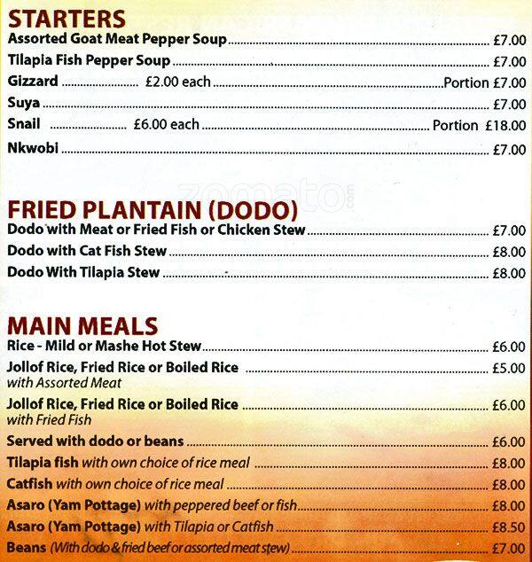 Menu at A2 Delicious club, London