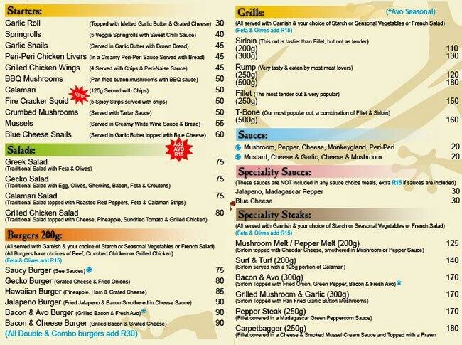 Gecko Lounge, Paarl, Cape Town - Zomato SA