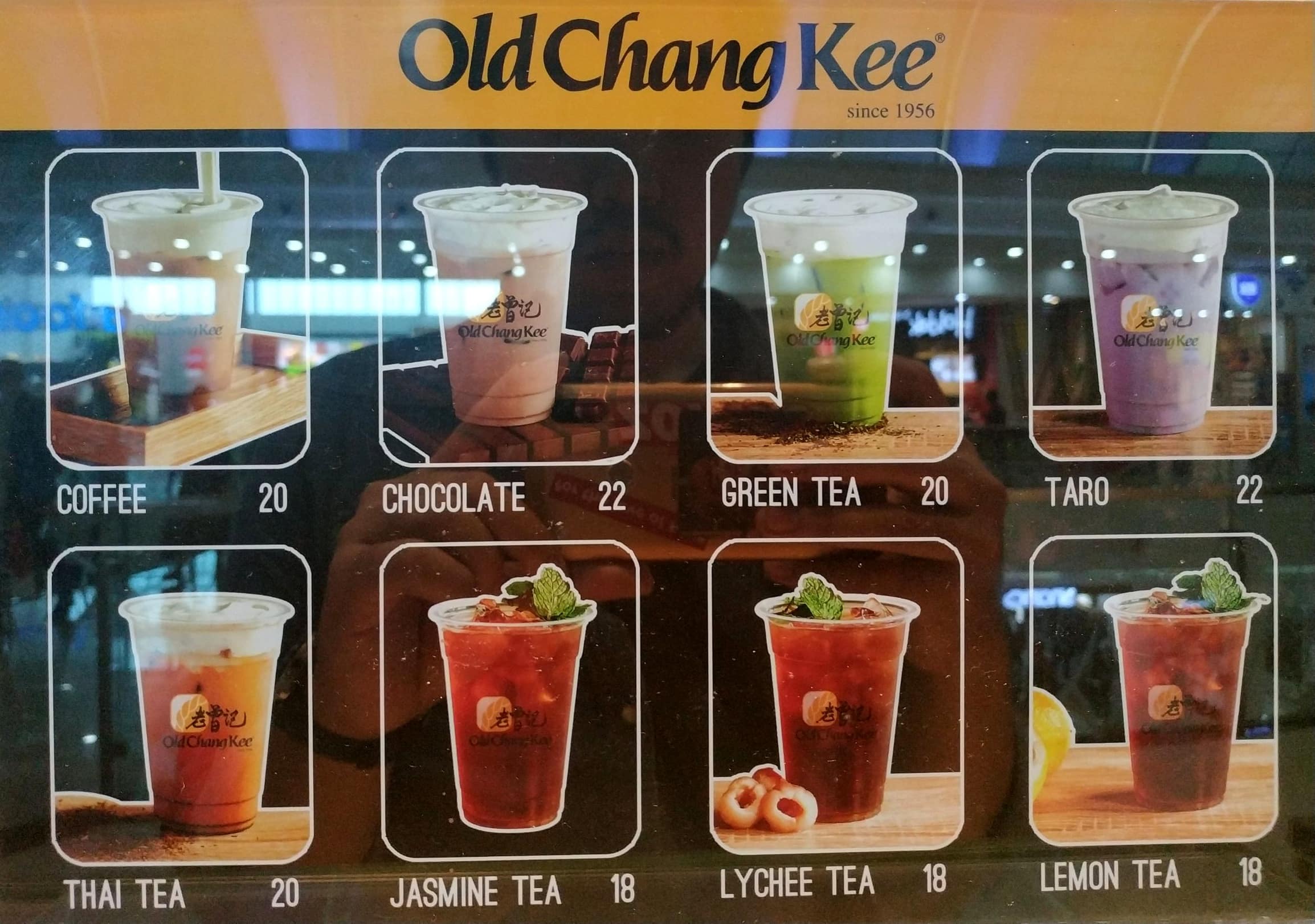 Menu at Old Chang Kee restaurant, Central Jakarta, Senayan City