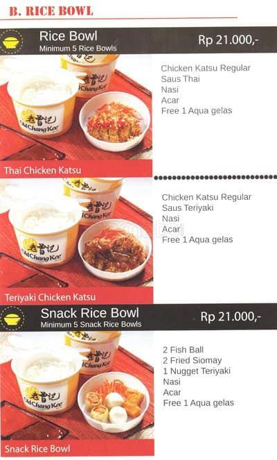 Menu at Old Chang Kee - Emporium Pluit restaurant, Jakarta