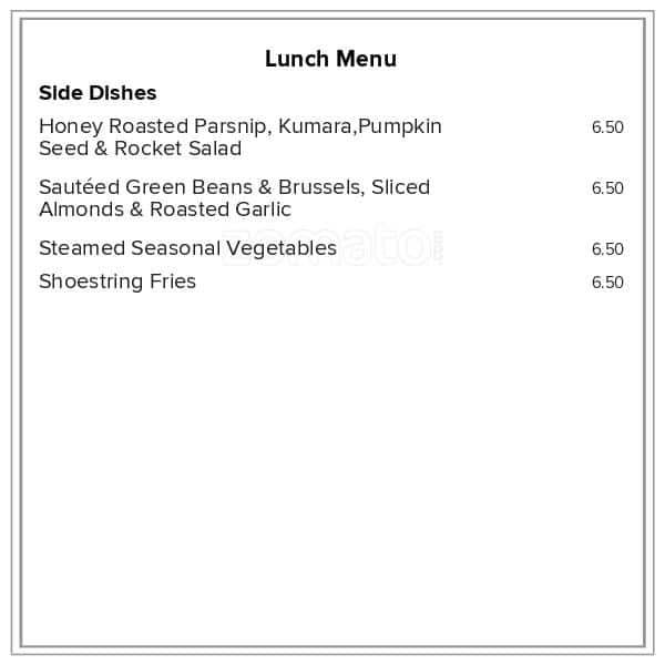 Menu at Mission Estate Restaurant, Napier, 198 Church Rd