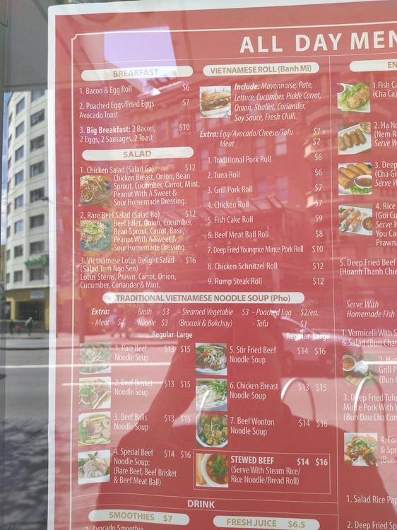 An Nam Cafe Menu, Menu for An Nam Cafe, Potts Point, Sydney ...