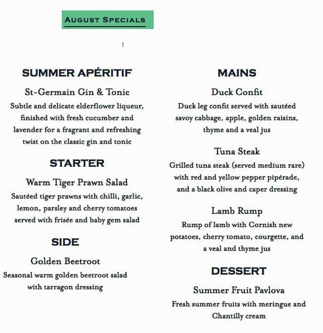 Menu at Côte Brasserie pub & bar, Chester