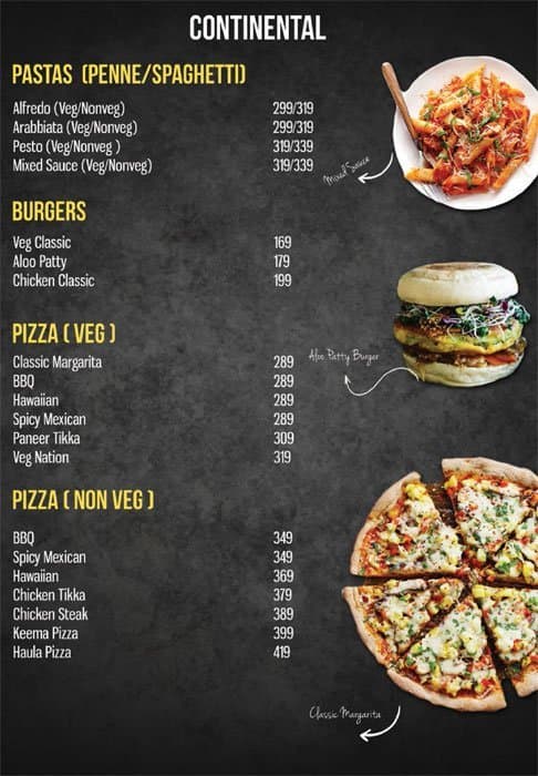 Menu at Hyderabad Social, Hyderabad