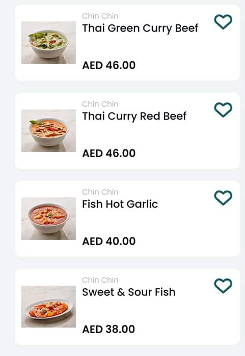 Menu at Chin Chin - Chinese, Asian & Noodles, Al Ain