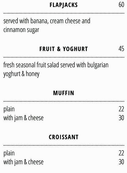 Menu at Juno Wine Cafe, Paarl