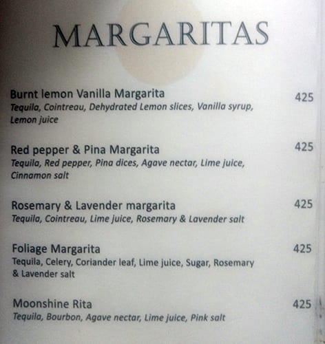 Menu of Bay 146 - The Savera Hotel, Mylapore, Chennai