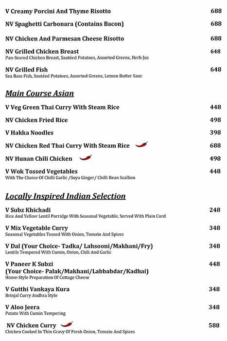 Menu at Collage - Hyatt Hyderabad Gachibowli, Hyderabad