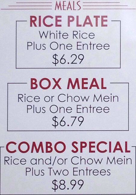 Menu at Hop Hing's Kitchen restaurant, Napa