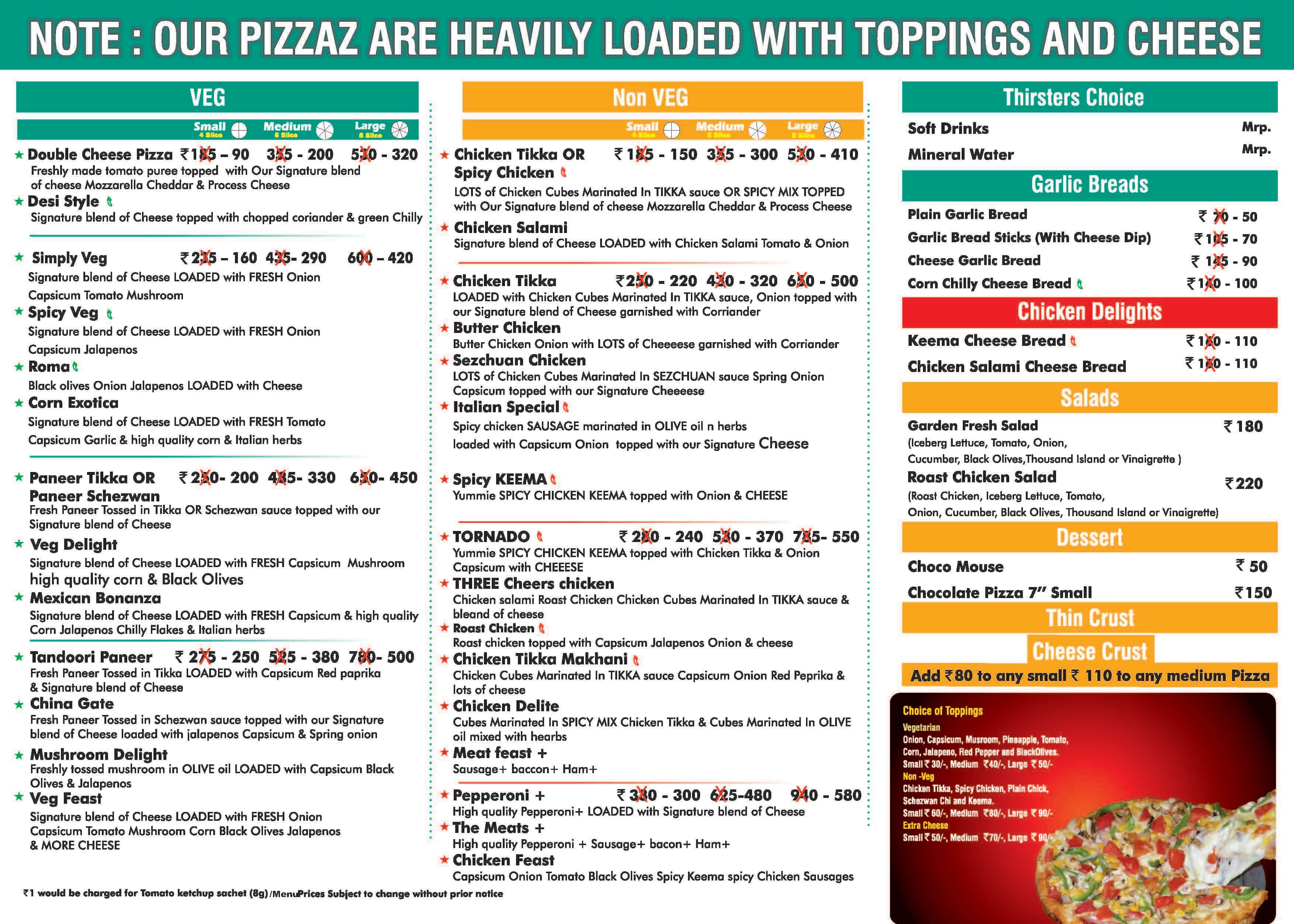 Menu at My Pizza, Mumbai, Near Hiranandani Garden