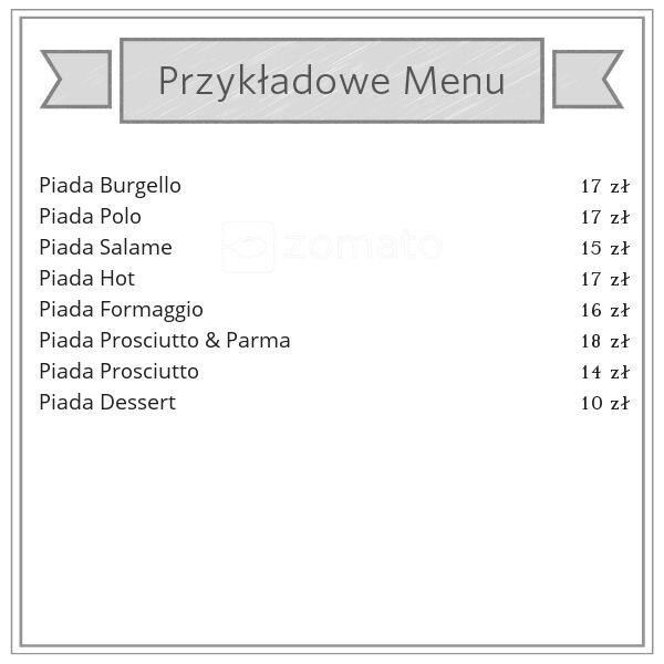 Menu at Food Lovers, Warsaw