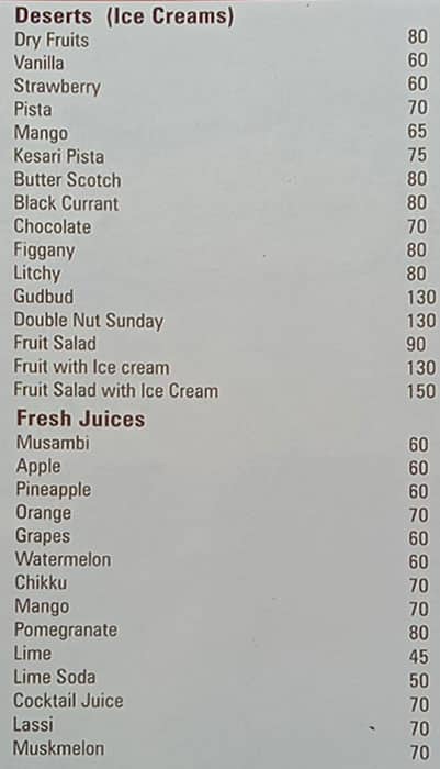 Menu at Friends Family Restaurant, Bengaluru