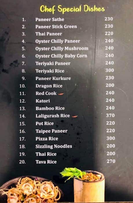 Menu of Trishiv Chinese Corner, Adajan Gam, Surat