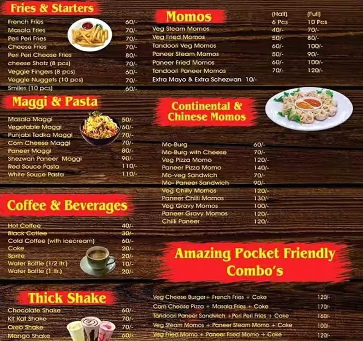 Menu of Delhi Momo's, Vile Parle East, Mumbai
