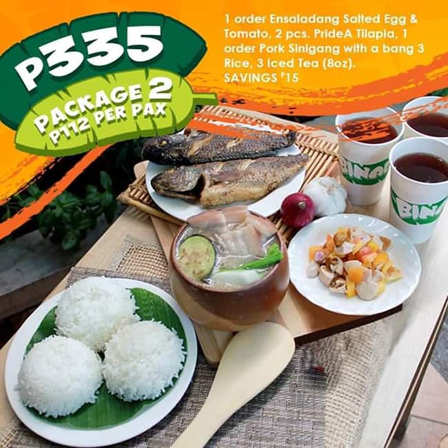Menu at Binalot Fiesta Foods fast food, Manila, Level 1