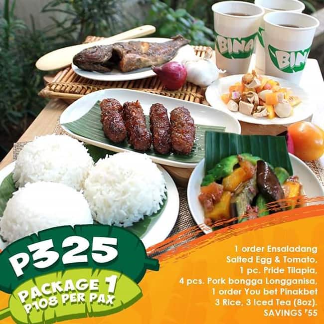 Menu at Binalot Fiesta Foods fast food, Manila, Level 1