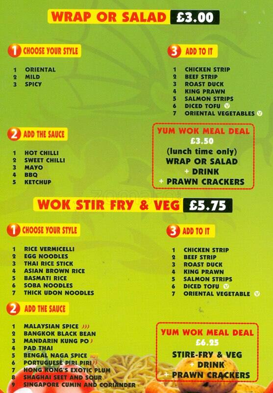 Yum Wok Menu, Menu for Yum Wok, Digbeth, Birmingham - Zomato UK