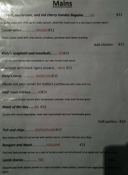 Donnybrook Menu at Anitra Bourne blog