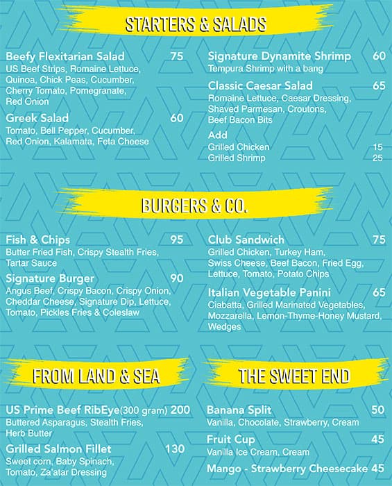 Menu of Pool Bar - Ajman Hotel, Ajman Corniche, Ajman