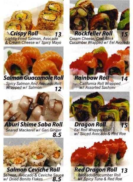 Menu at Iroha restaurant, West New York, 152 W 49th St