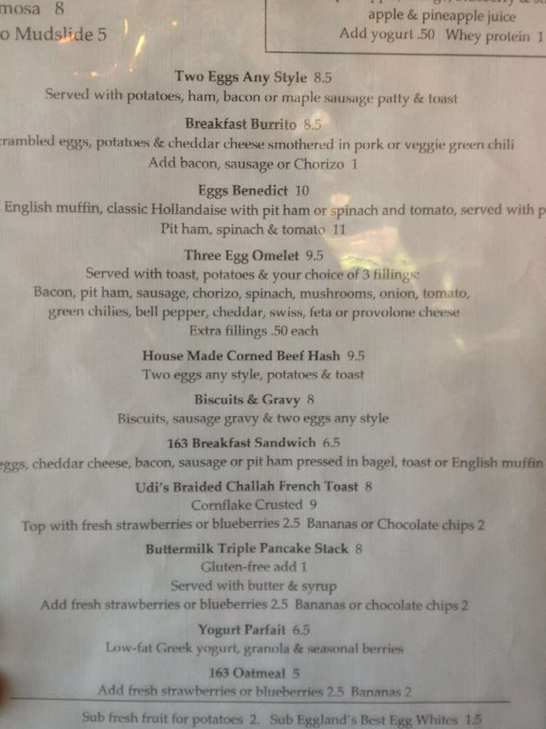 Cafe 163 Menu, Menu for Cafe 163, Avon, Avon - Urbanspoon/Zomato