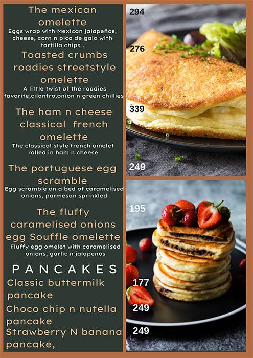 Menu at The Bikers Cafe, Gurugram