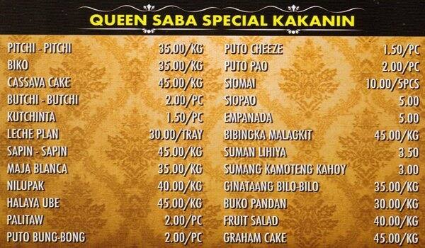 Queen Saba Cafeteria Menu, Menu for Queen Saba Cafeteria, Al Mina, Abu ...