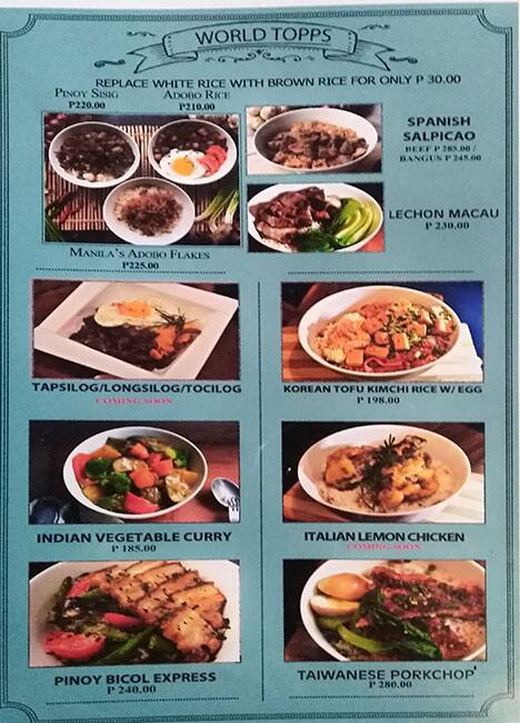 Menu at The Gourmet Republic Food hall, Makati, Salcedo Village
