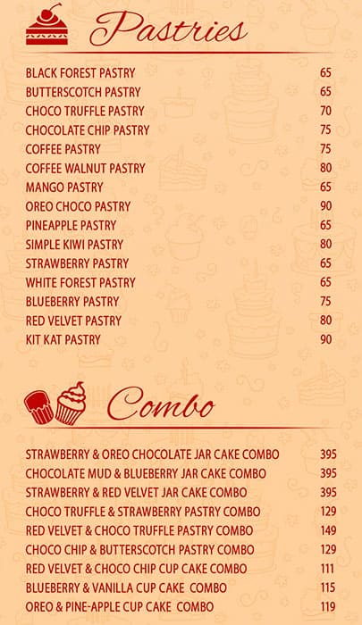 Menu at Bakingo - Cake Shop in Hyderabad, Hyderabad