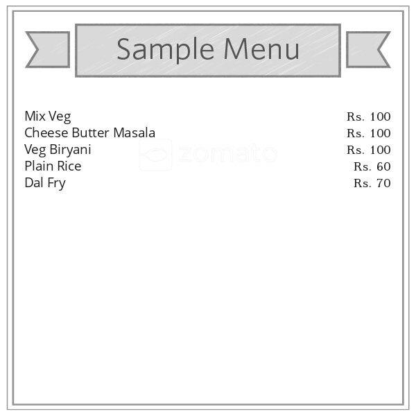 Menu at Hotel Gayatri Bhavan, Vadodara
