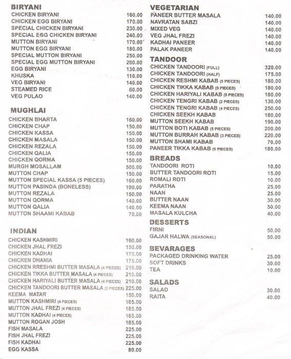 Rahmania Menu, Menu for Rahmania, Park Street Area, Kolkata - Zomato