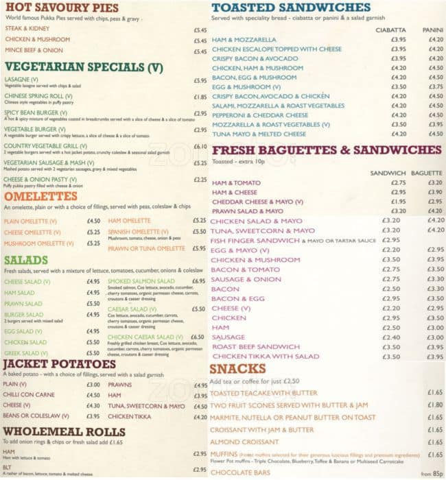Menu at Jenny's Cafe & Restaurant N10, London, 237 Muswell Hill Broadway