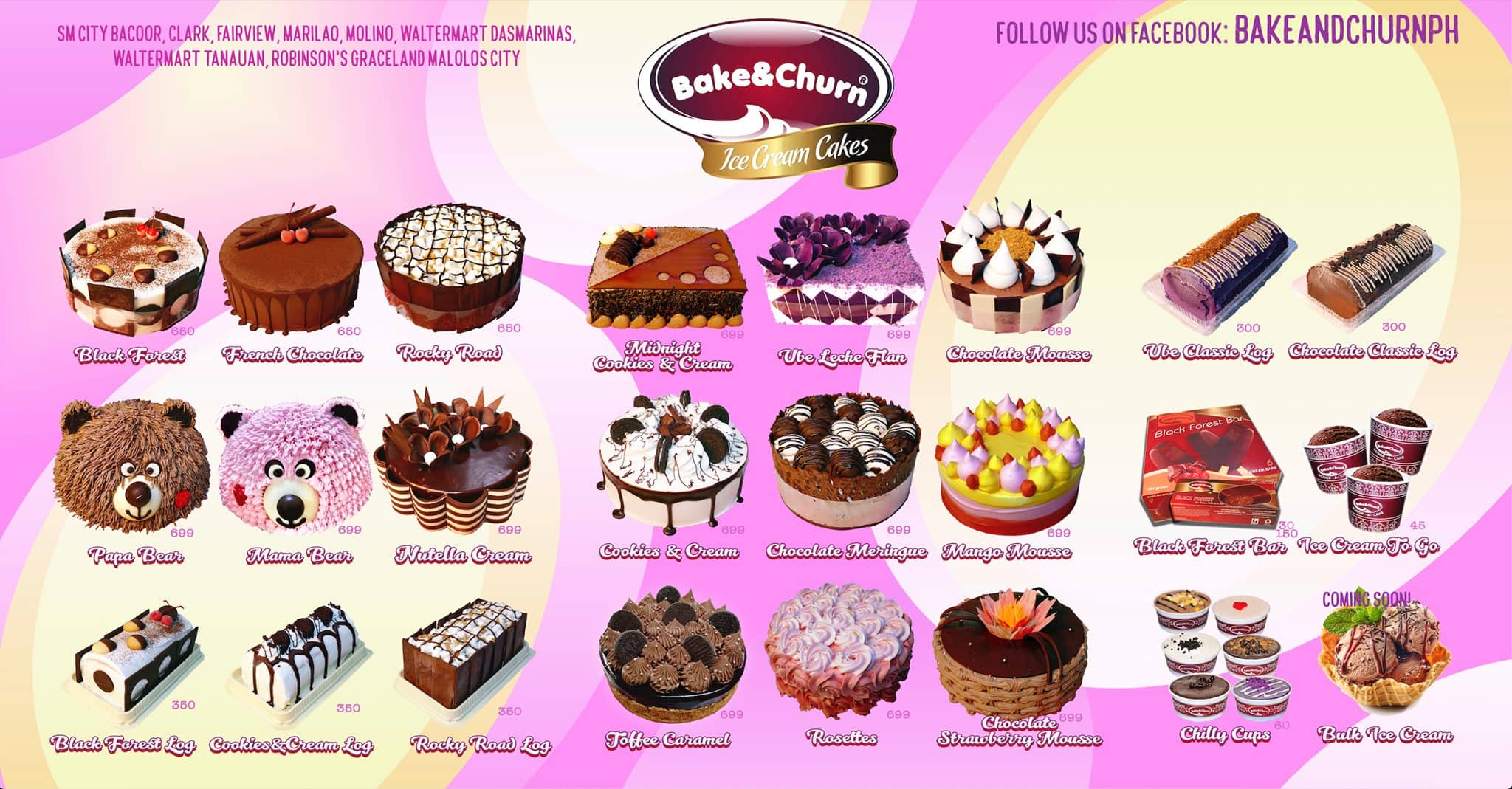 Menu at bake & churn, Quezon City, Sm Fairview Annex