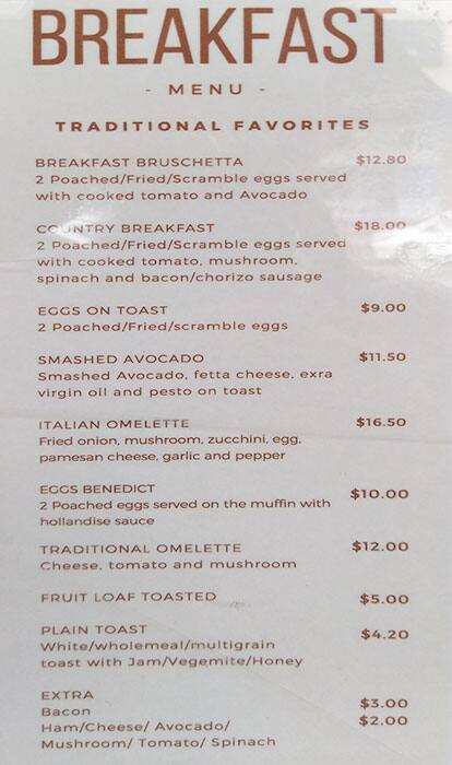 Menu at Dolce Delights restaurant, Bentleigh