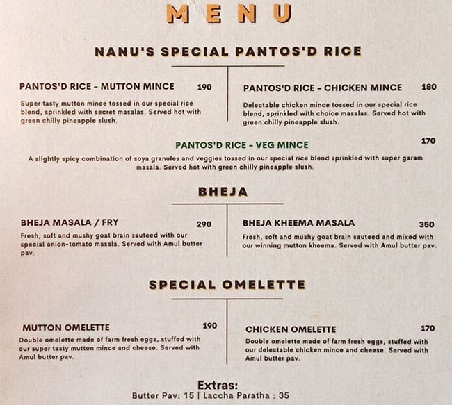 Menu of Nanu Paya, Nerul, Navi Mumbai Menu of Nanu Paya, Nerul, Navi Mumbai