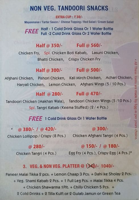 Menu at New Chawla Chicken - Kabab Roll Wale, New Delhi