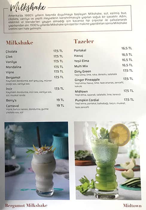 Menu at Midpoint, Istanbul, Mecidiyekoy Yolu Caddesi No:12