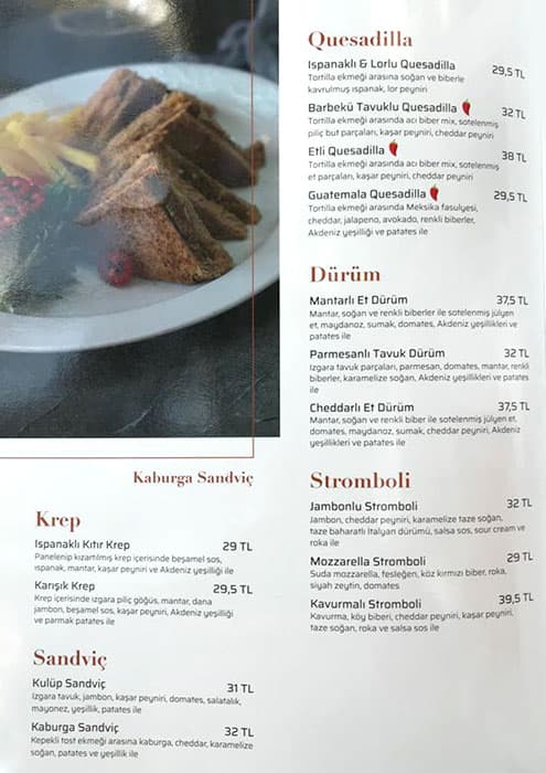 Menu at Midpoint, Istanbul, Mecidiyekoy Yolu Caddesi No:12
