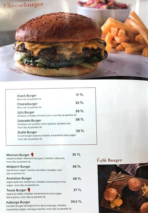 Menu at Midpoint, Istanbul, Mecidiyekoy Yolu Caddesi No:12