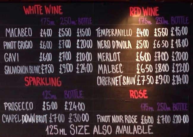 Menu at Gate pub & bar, London, 87 Notting Hill Gate