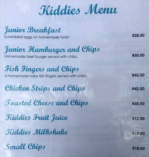 Menu at Cafe Maude, Robertson